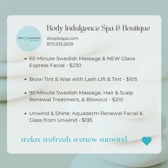 Monthly Specials - Body Indulgence Spa & Boutique